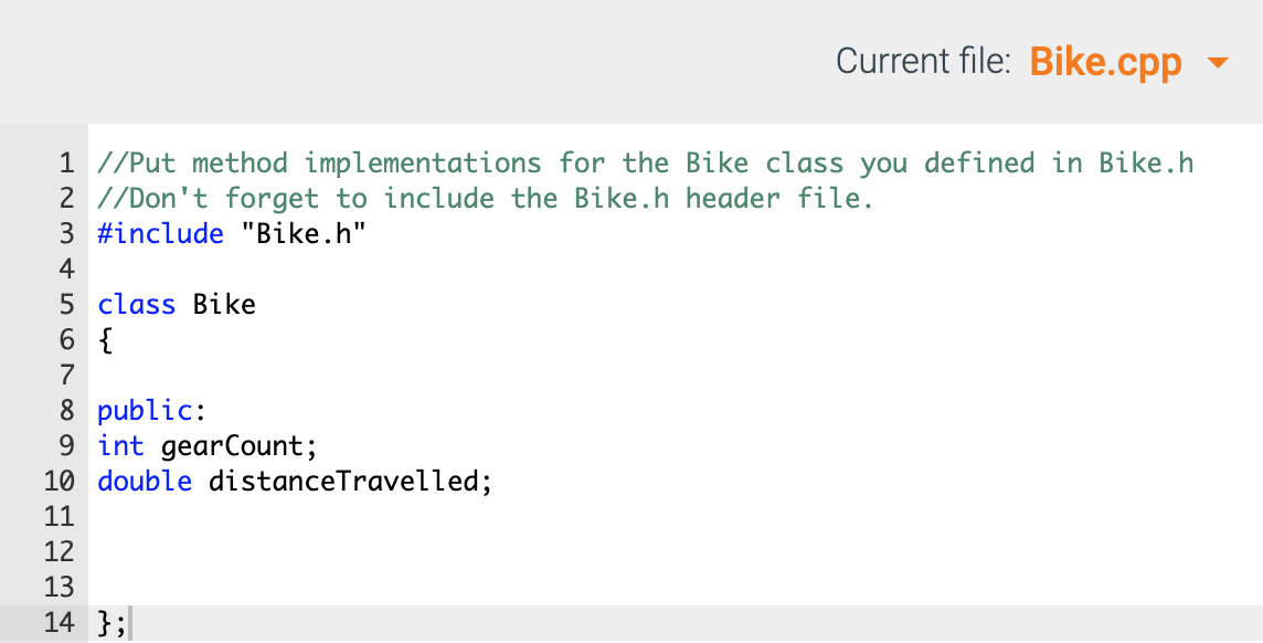 Solved Improve on the Bike class. The Bike class must | Chegg.com