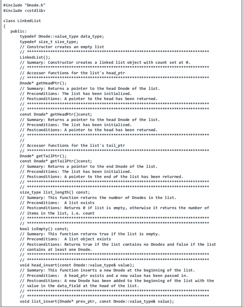 Solved Implement Linkedlist Class Using Dnode Class Test 9882