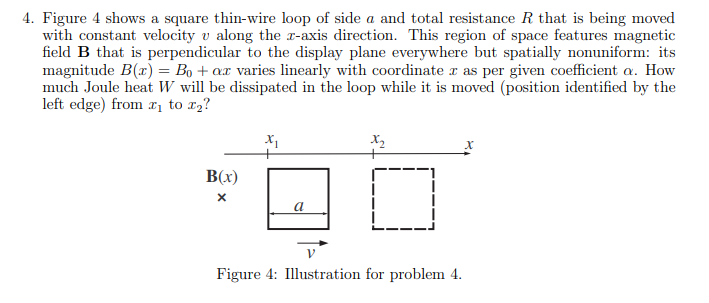 Solved 4. Figure 4 shows a square thin-wire loop of side a | Chegg.com