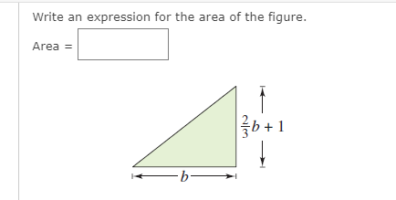 Solved Write an expression for the area of the figure. Area | Chegg.com