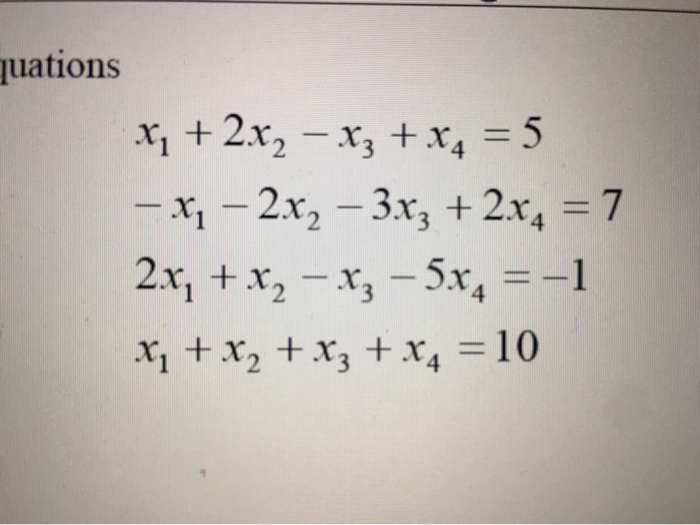 Solved Using Scilab solve the equation system using the | Chegg.com Solved Using Scilab solve the equation system using the | Chegg.com