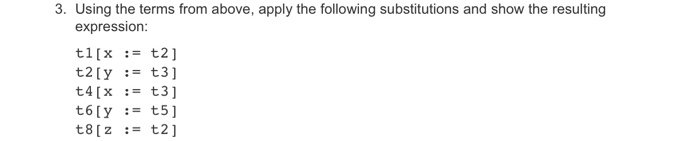 Solved t1 = x t2 = (lambda y y) t3 (lambda x (x x)) t4 = | Chegg.com