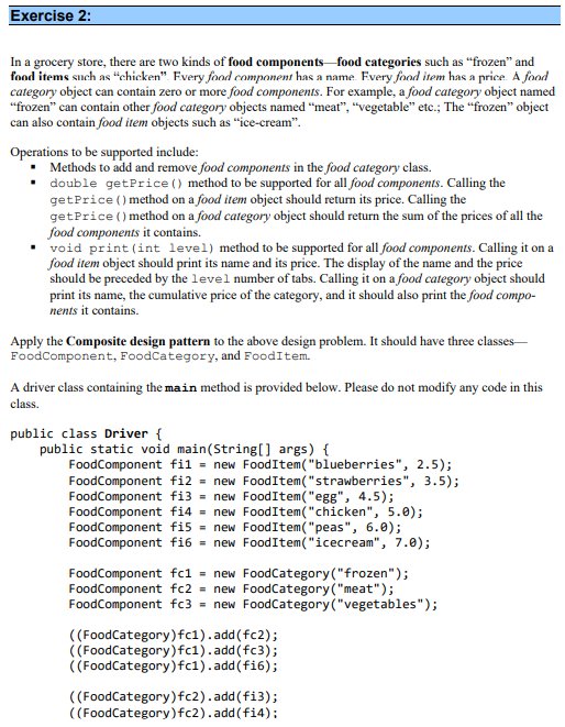 Solved Exercise 2: In a grocery store, there are two kinds | Chegg.com