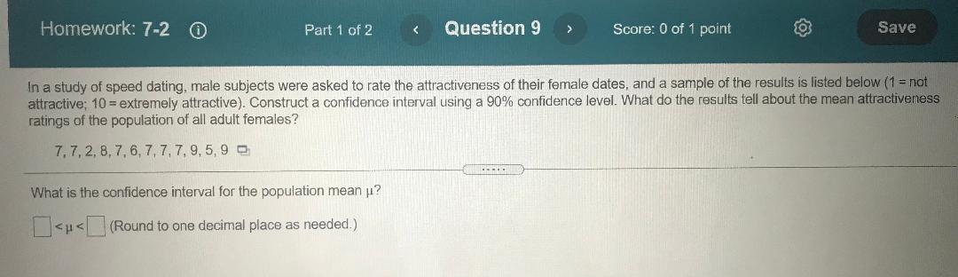 Solved Homework 7 2 O Part 1 Of 2 Question 9 Score 0 Of