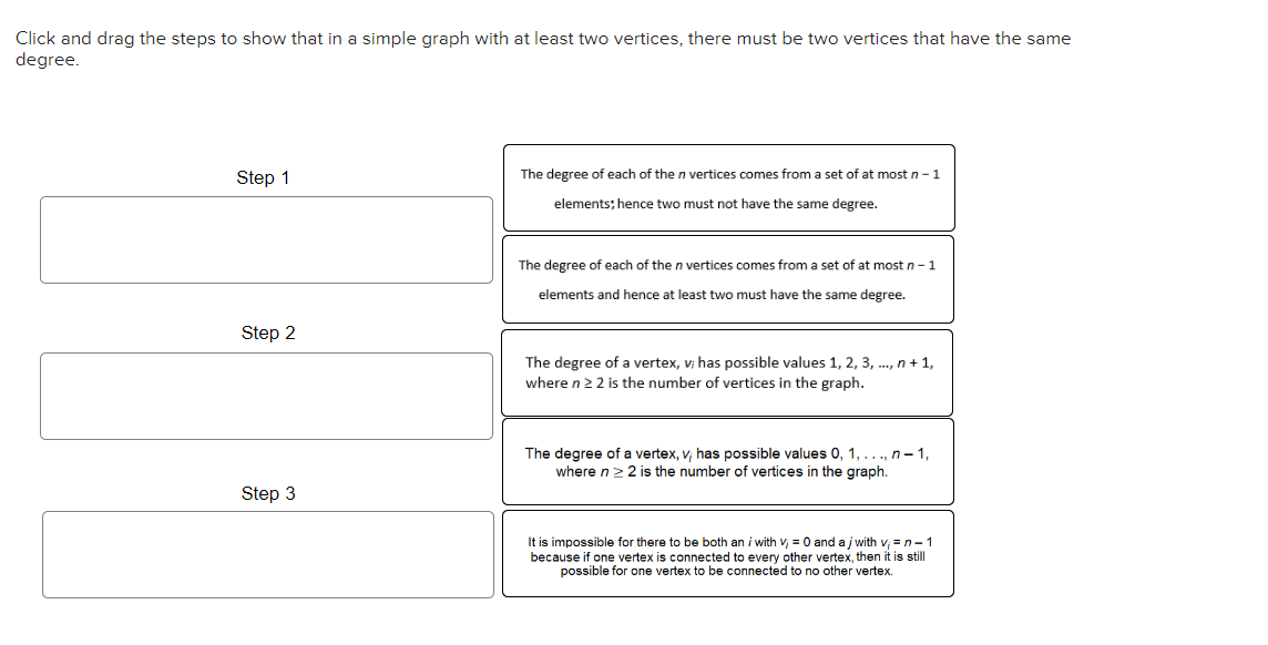 Solved discrete math,Click and drag the steps to show that | Chegg.com