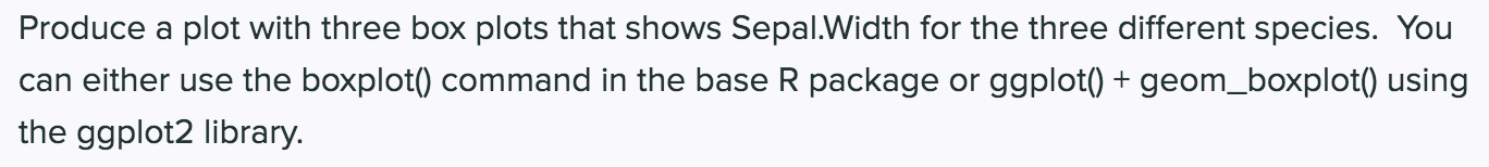 Solved Load the iris dataset from the base R package and | Chegg.com