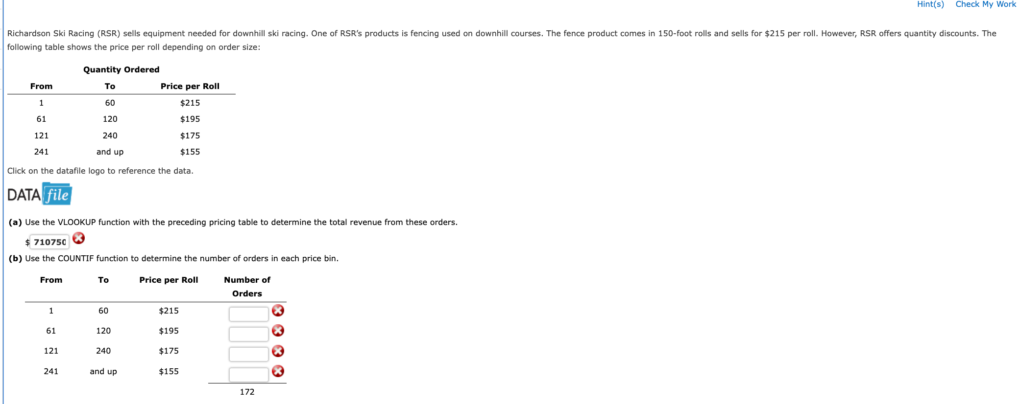 Solved Click on the datafile logo to reference the data. | Chegg.com