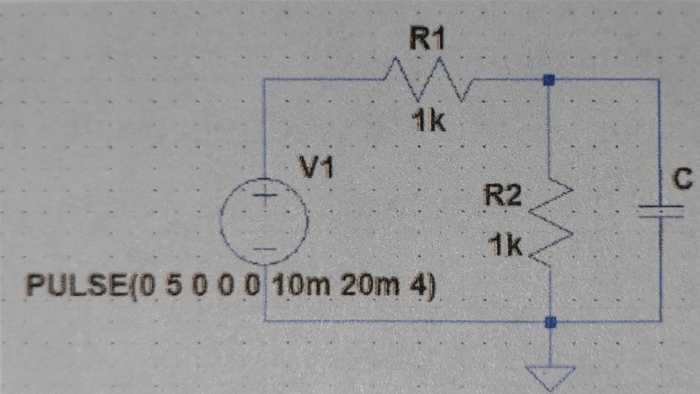 Solved Use LTSpice to simulate the circuit with C=1uF and | Chegg.com