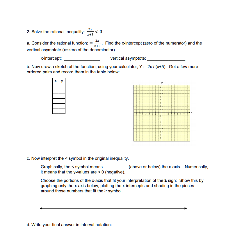 Solved Polynomial and Rational Inequalities 1. Solve the | Chegg.com