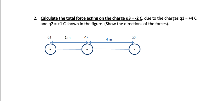 Solved Calculate the total force acting on the charge q3 = | Chegg.com