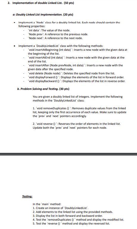 Solved Please answer this TWO-PART QUESTION using a JAVA | Chegg.com