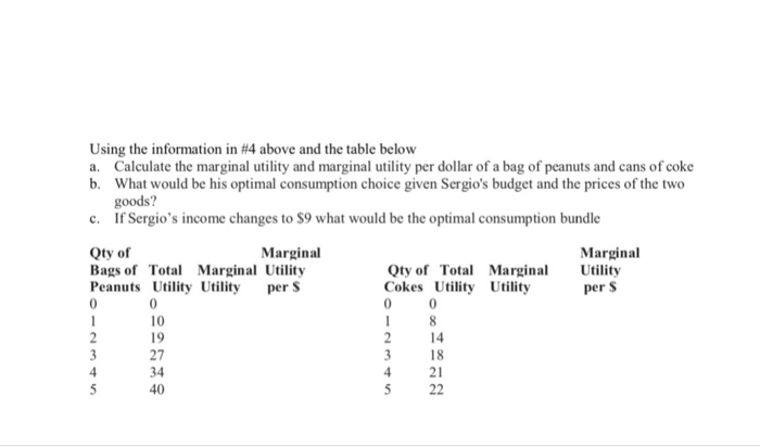 Solved Using the information in #4 above and the table below | Chegg.com