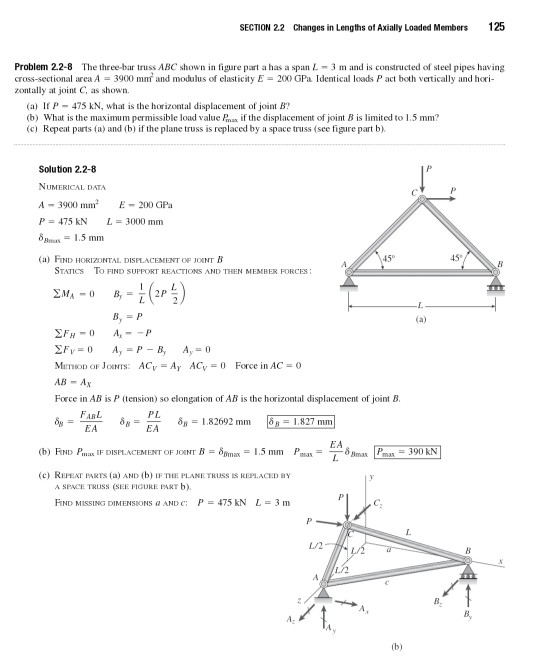 Solved SECTION 22 Changes in Lengths of Axially Loaded | Chegg.com