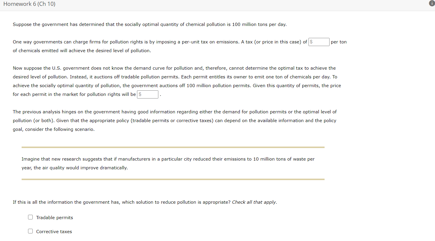 Solved Paper factories emit chemicals as a waste product. | Chegg.com