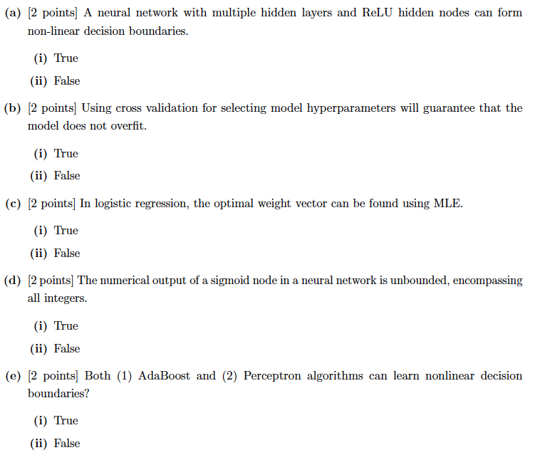 Solved (a) [2 points) A neural network with multiple hidden | Chegg.com