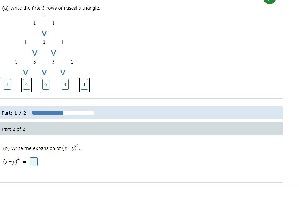 Solved (a) Write the first 5 rows of Pascal's triangle. | Chegg.com