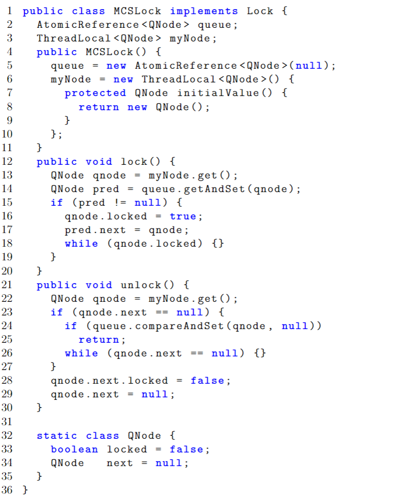Solved [15 points] MCS Lock (Figure 2) (a) Consider a | Chegg.com