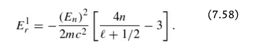 Solved Problem 7.20 Derive the fine structure formula | Chegg.com