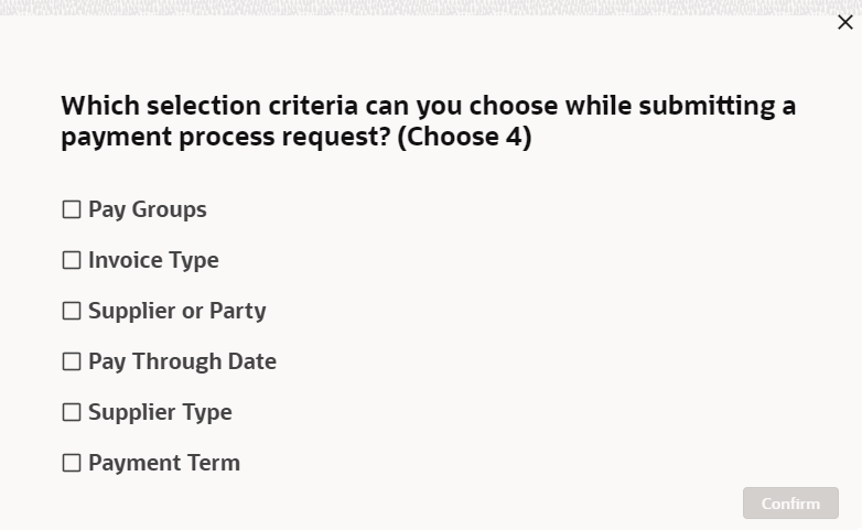 Solved Which selection criteria can you choose while | Chegg.com