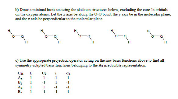 Solved The point group for hydrogen peroxide, H:02. in a | Chegg.com