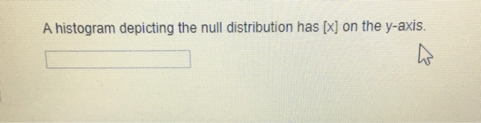 Solved A histogram depicting the null distribution has [x] | Chegg.com