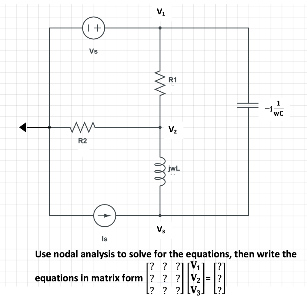 Solved V1 1+ Vs mu R1 -Luc WC w V2 R2 le jwL V3 Is Use nodal | Chegg.com