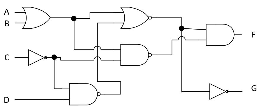 Solved Determine the Boolean expressions for outputs F and G | Chegg.com