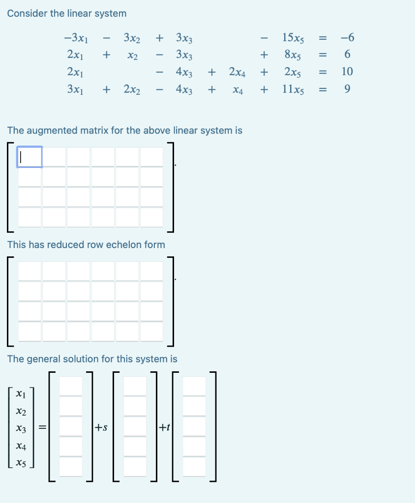 Solved Consider the linear system -3x1 3x2 2x1 + x2 2x1 - | Chegg.com