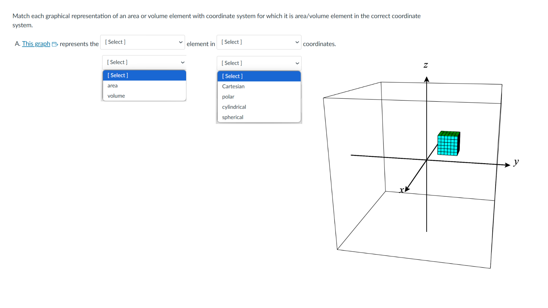 Solved Match each graphical representation of an area or | Chegg.com