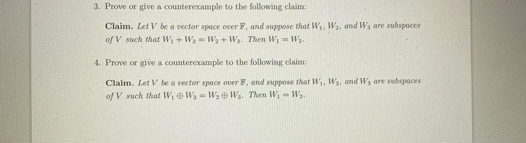 Solved 3. Prove or give a counterexample to the following | Chegg.com