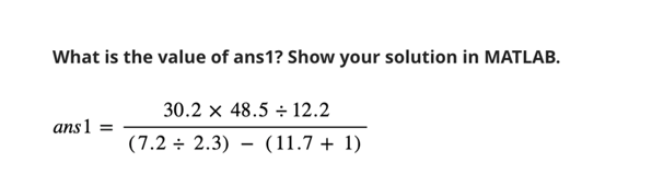 Solved What is the value of ans1? Show your solution in | Chegg.com