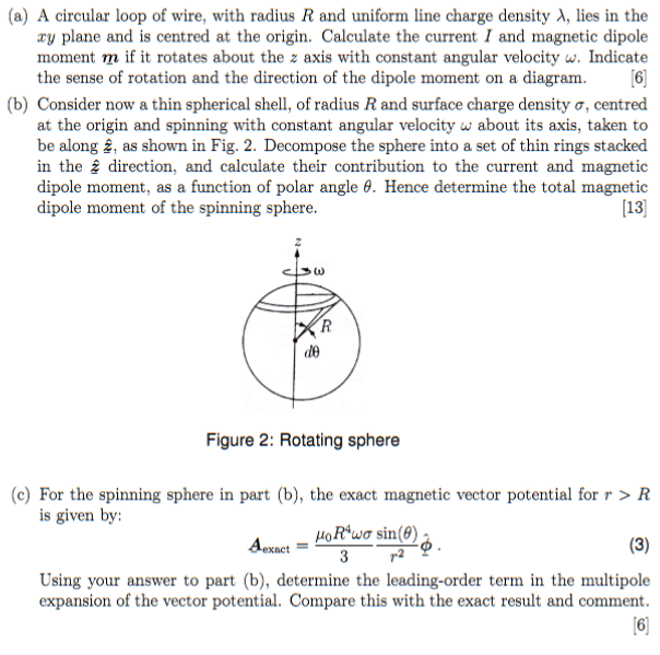 Solved (a) A circular loop of wire, with radius R and | Chegg.com