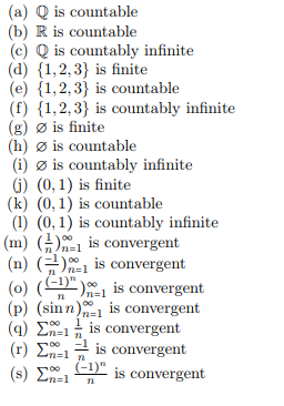 Solved (a) Q is countable (b) R is countable (c) Q is | Chegg.com