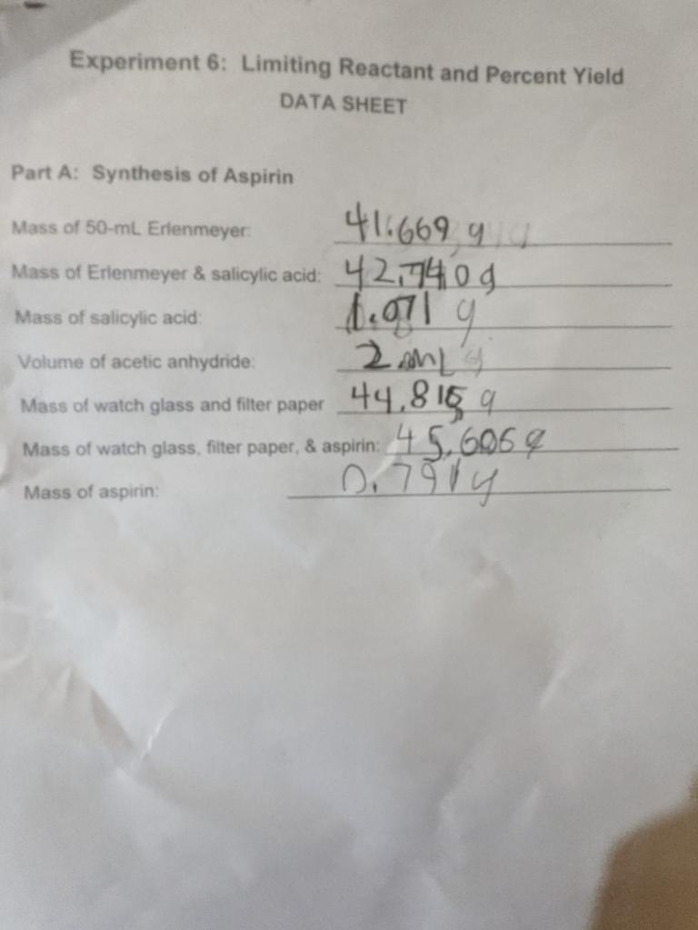 1.Are the results of my lab valid ? 2.What is the | Chegg.com