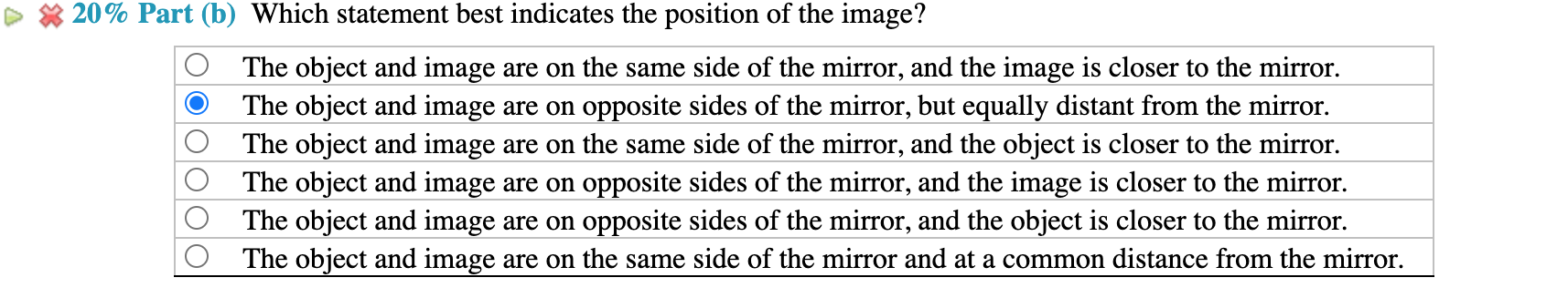 Solved (11%) Problem 2: An object is placed in front of a | Chegg.com