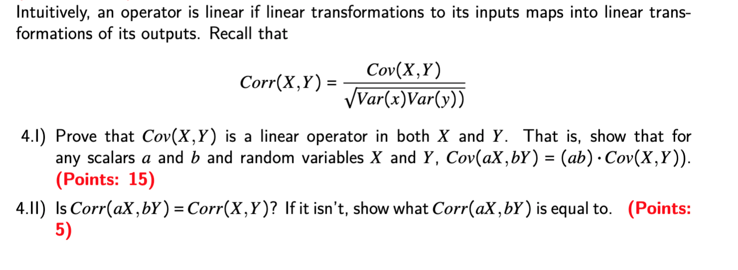 Solved Intuitively, an operator is linear if linear | Chegg.com