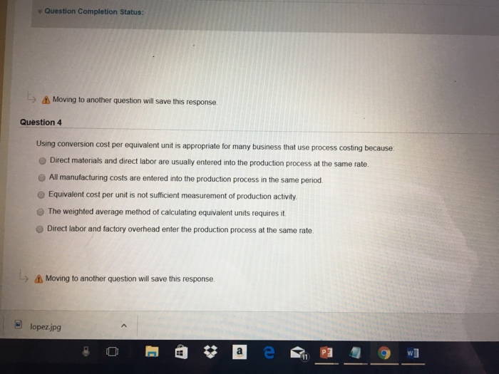 Solved Question Completion Status: Moving to another | Chegg.com