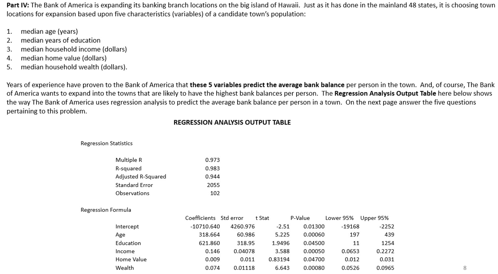 Solved 1- ﻿ Write the linear equation for the regression | Chegg.com