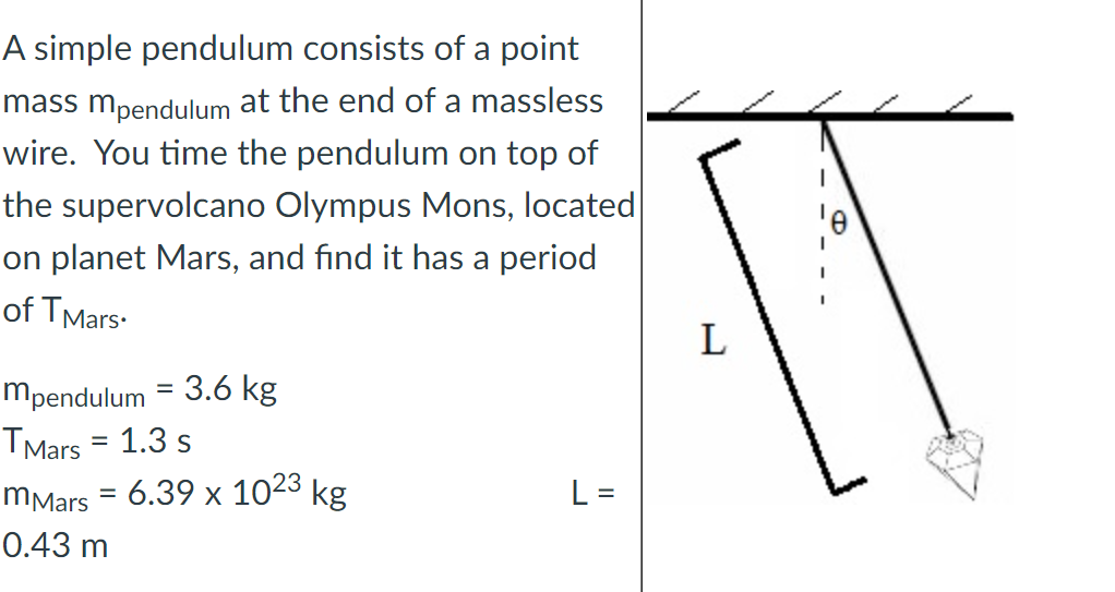 Solved A simple pendulum consists of a point mass mpendulum | Chegg.com