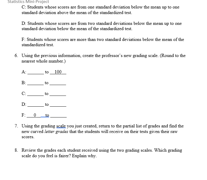 Solved 4. Using that information, find the exam scores that | Chegg.com
