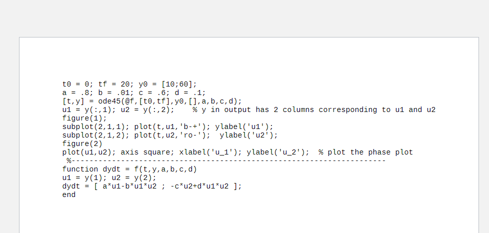 Solved 1. (a) Modify the function ex with 2eqs to solve the | Chegg.com
