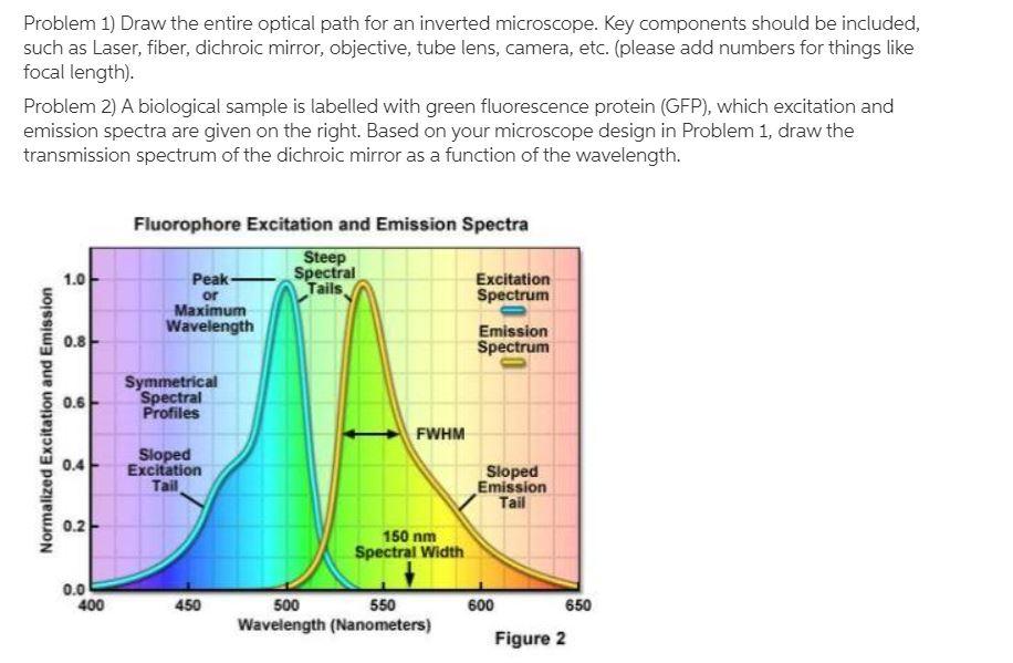 Problem 1) Draw the entire optical path for an | Chegg.com
