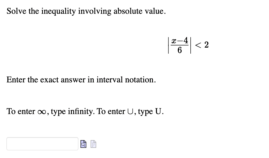 Solved Solve the inequality involving absolute value. 1 Solved Solve the inequality involving absolute value. 1