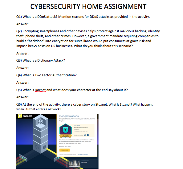 Solved CYBERSECURITY HOME ASSIGNMENT Q1) What is a DDoS | Chegg.com