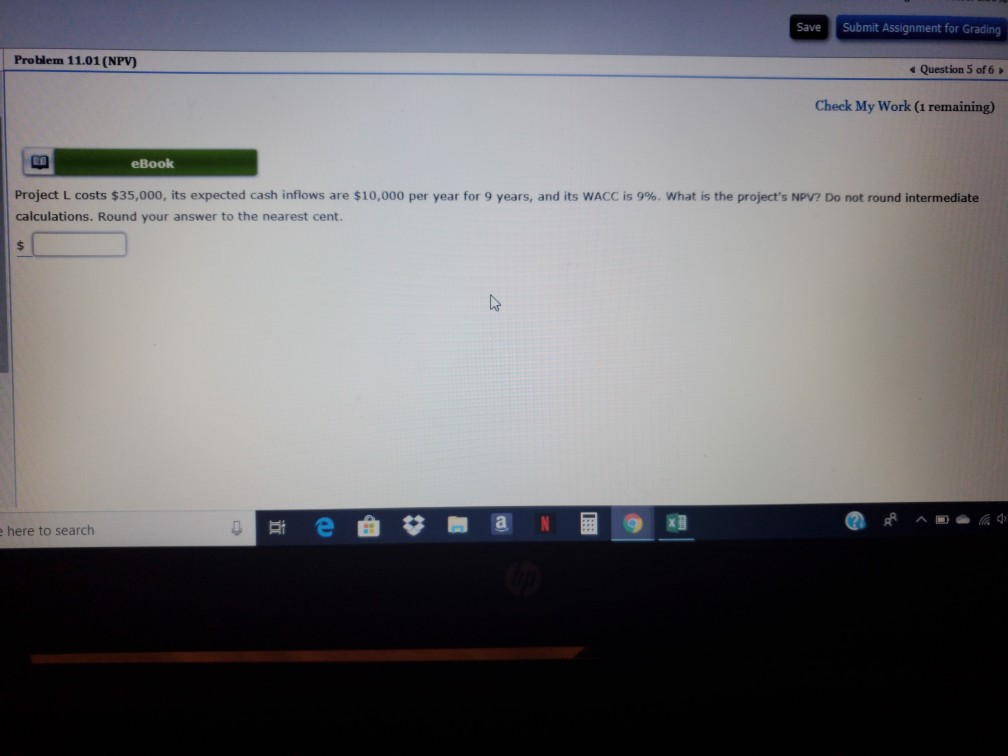 Solved Submit Assignment for Grading Save Problem 11.01 | Chegg.com