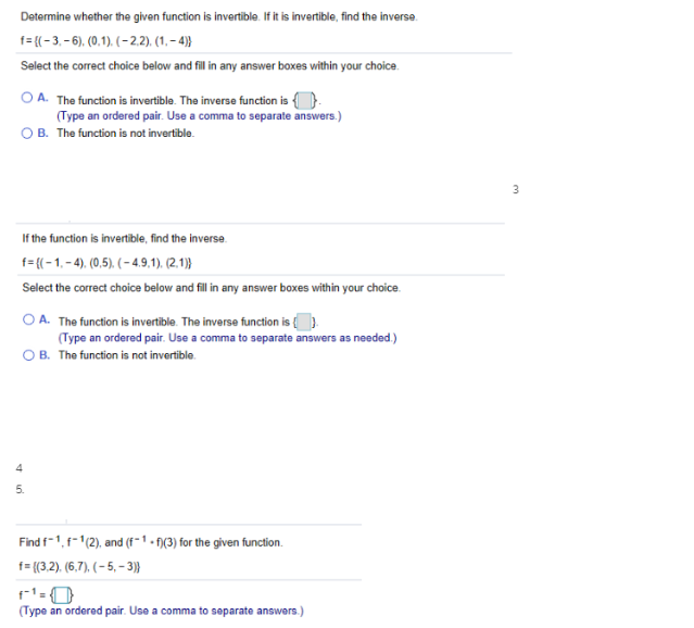 Solved Determine whether the given function is invertible. | Chegg.com