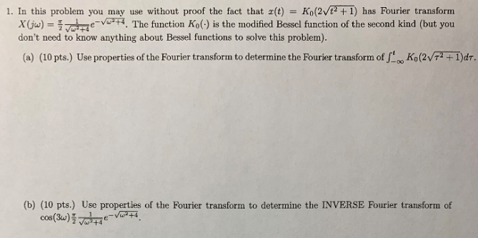 Solved 1. In this problem you may use without proof the fact | Chegg.com