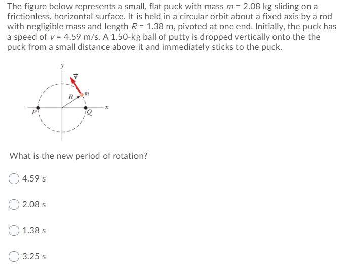 Solved The figure below represents a small, flat puck with | Chegg.com