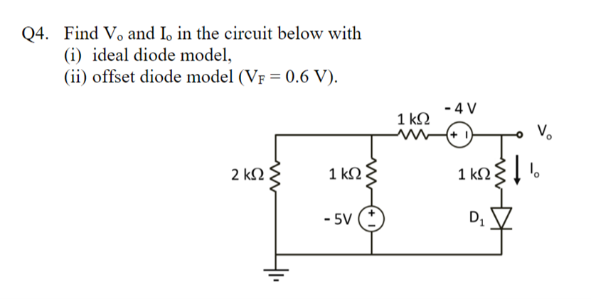 [Solved]: Q4. Find ( mathrm{V}_{ mathrm{o}} ) and ( m