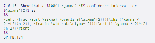 Solved 7.6-15. Show that a $100(1-\gamma) \%$ confidence | Chegg.com